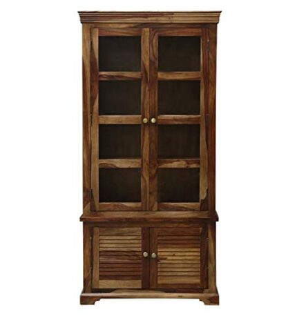 Pipercrafts Urban Solid Wood Book Case In Rustic Teak Finish – PiperCrafts