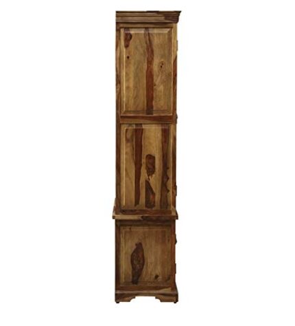Pipercrafts Urban Solid Wood Book Case In Rustic Teak Finish – PiperCrafts