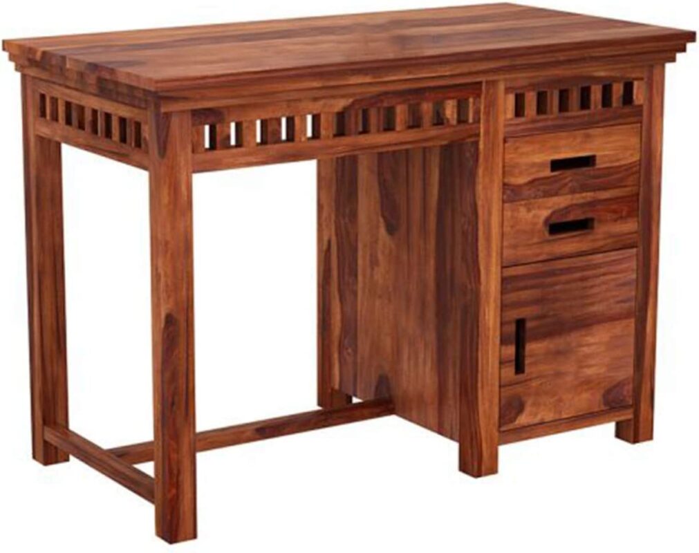 Pipercrafts Sheesham Solid Wood Study Table Drawer Storage Computer ...